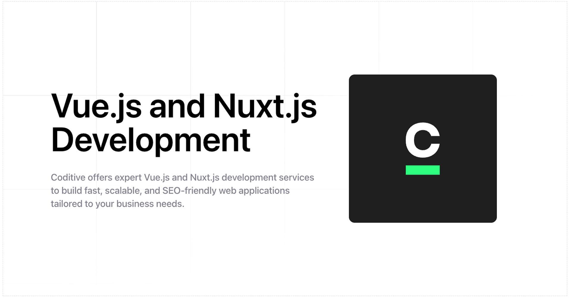 Vue.js and Nuxt.js Development Services - Coditive